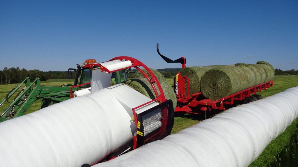 All-In-One WRAPTOR Hay Trailer & Round Bale Wrapper | Anderson Group